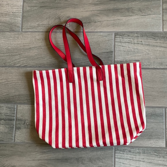 Bags | Canvas Stripe Tote | Poshmark